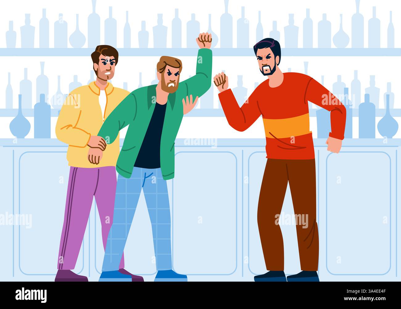 argument bar conflict vector Stock Vector Image & Art - Alamy