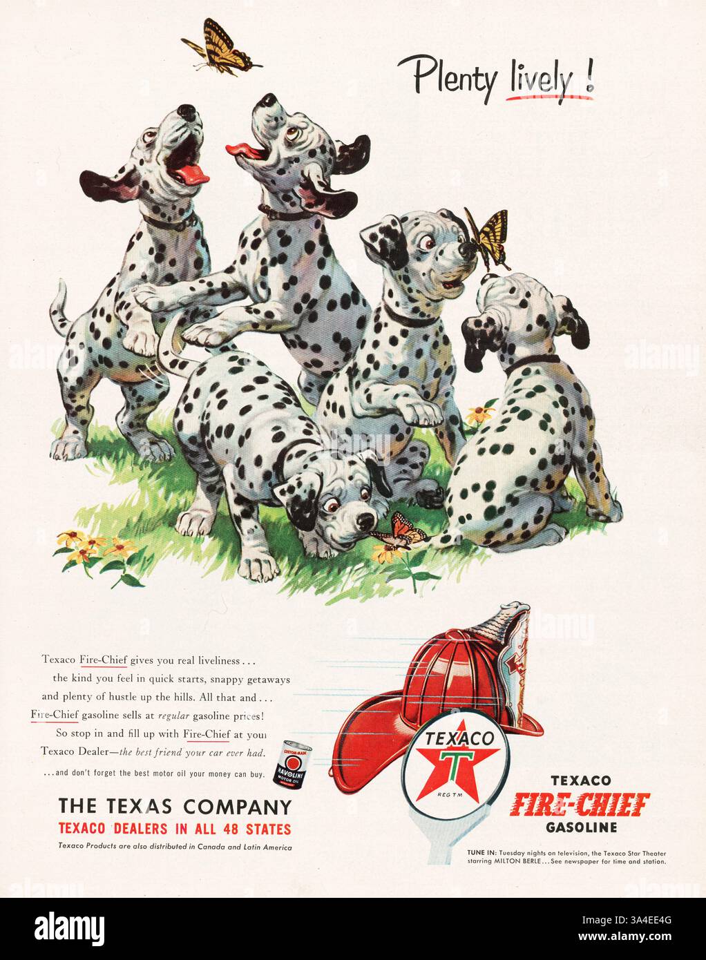 1953 U.S. Magazine Texaco Fire-Chief Gasoline Advert Stock Photo - Alamy