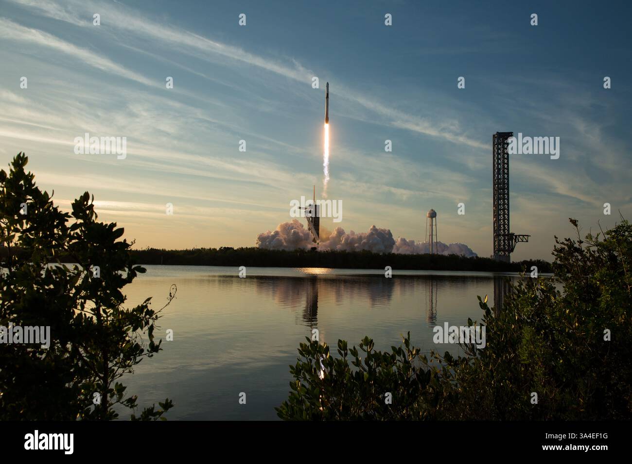 Cape Canaveral, Florida, USA. 14th Mar, 2025. A SpaceX Falcon 9 rocket carrying the company's ...