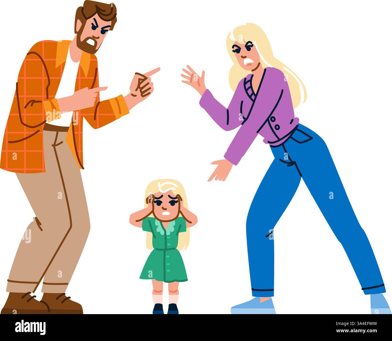 visitation divorce kid fight vector Stock Vector Image & Art - Alamy