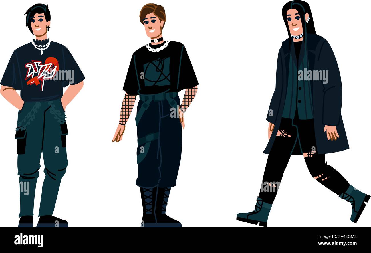 victorian gothic fashion man vector Stock Vector Image & Art - Alamy