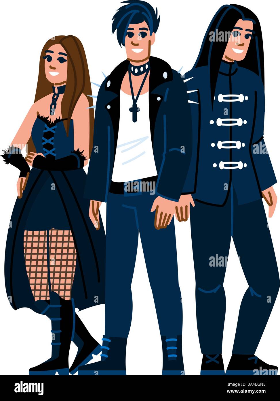 aesthetic goth band vector Stock Vector Image & Art - Alamy