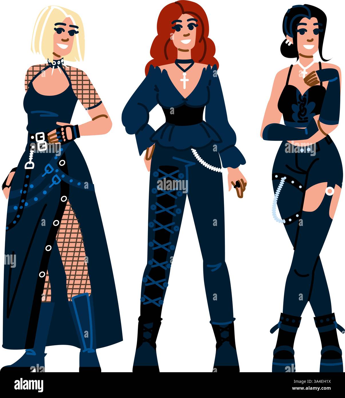 victorian gothic woman fashion vector Stock Vector Image & Art - Alamy