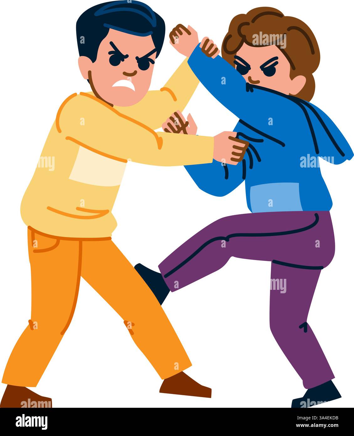 wrestle kid boy fight vector Stock Vector Image & Art - Alamy