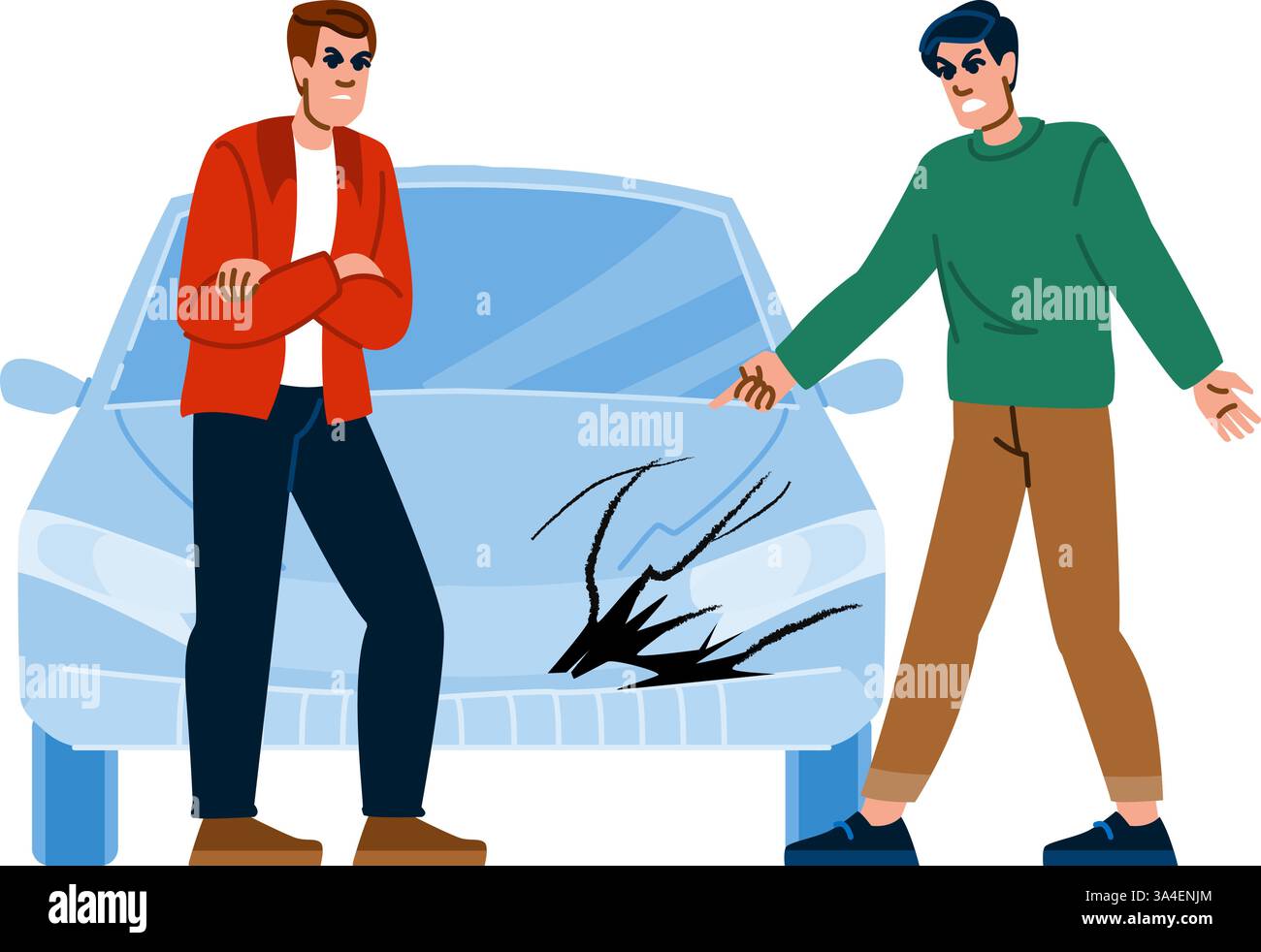 accident parking problem vector Stock Vector Image & Art - Alamy