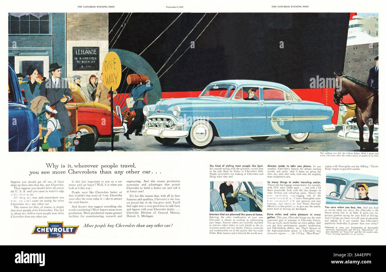 1953 u s magazine chevrolet car advert hi-res stock photography and ...