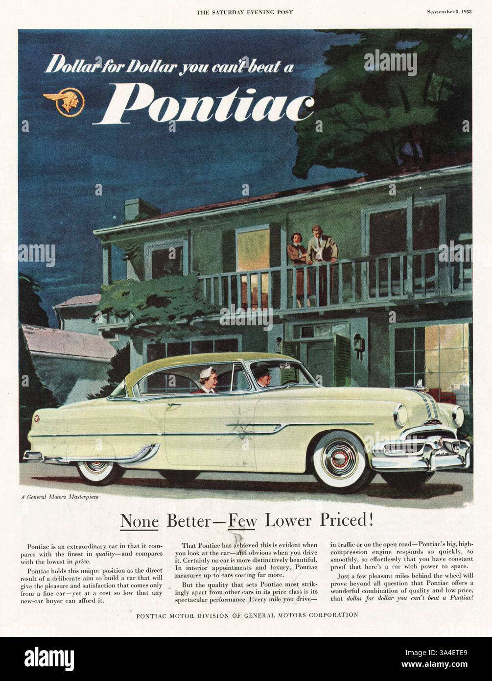 1953 u s magazine pontiac cars advert hi-res stock photography and ...