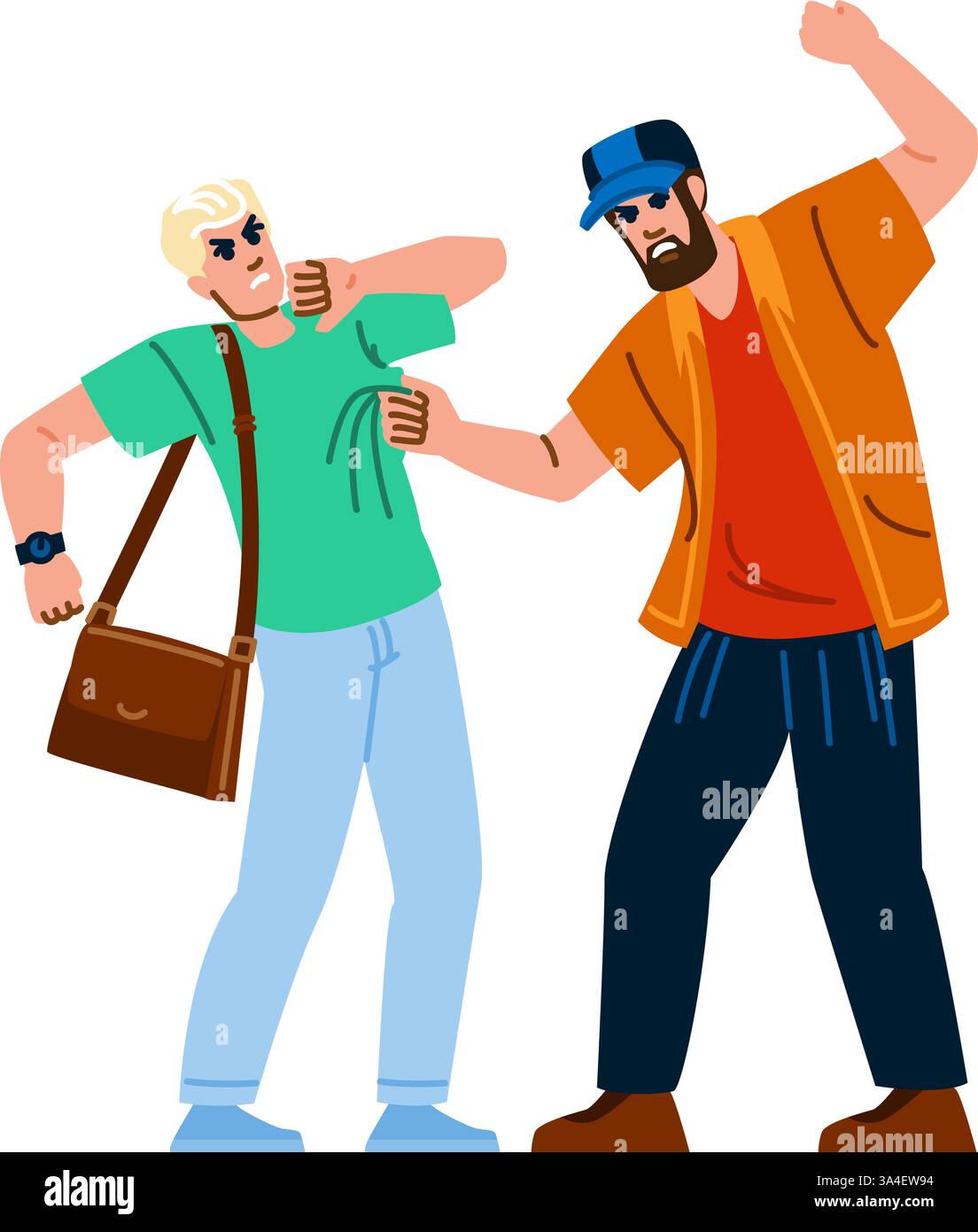 confrontation street fight vector Stock Vector Image & Art - Alamy