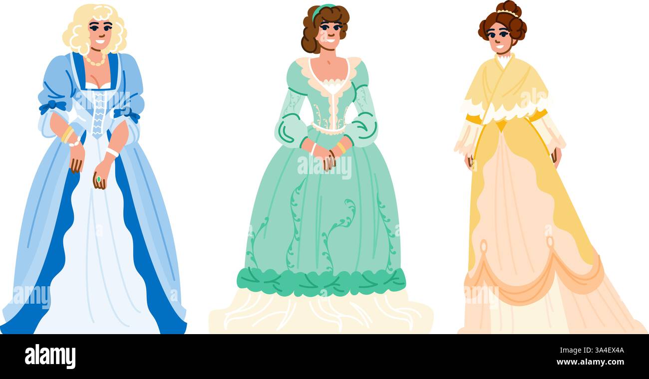 crinoline victorian woman outfit vector Stock Vector Image & Art - Alamy