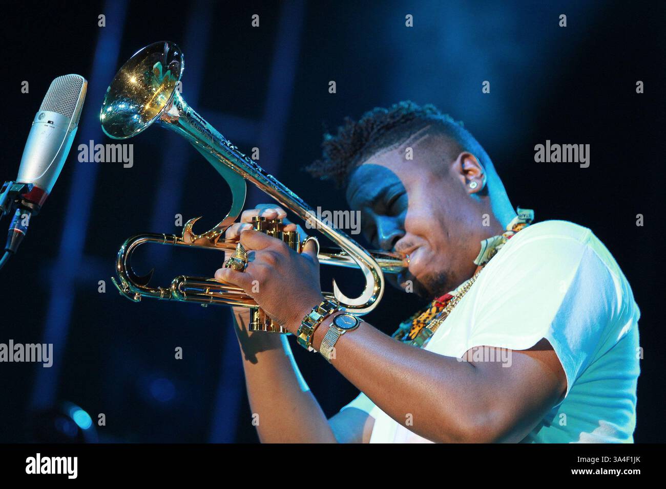 May 24, 2014 - Atlanta, Georgia, USA - Jazz trumpeter CHRISTIAN SCOTT ...