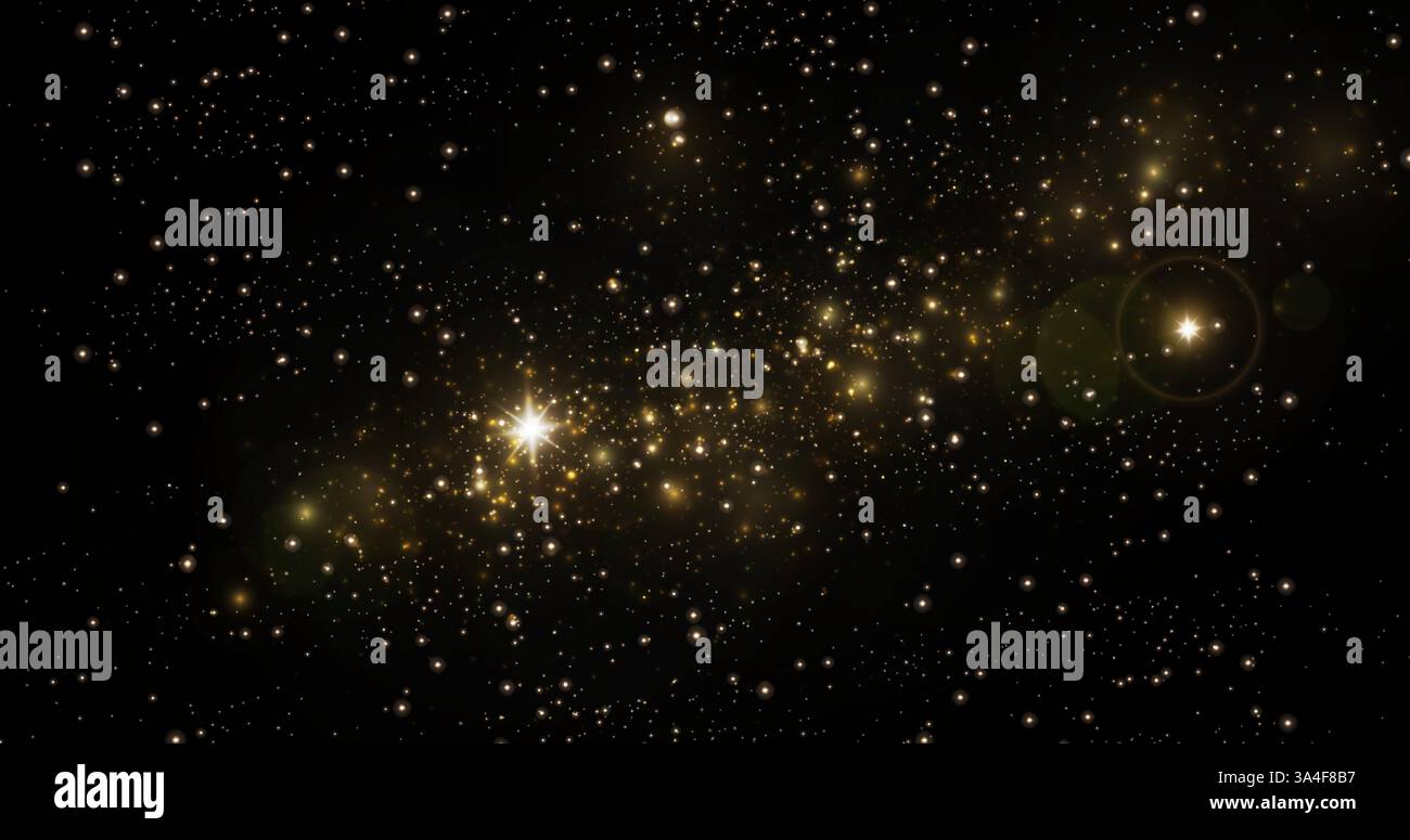 Outer space background with glowing bright stars, sparkling stardust ...