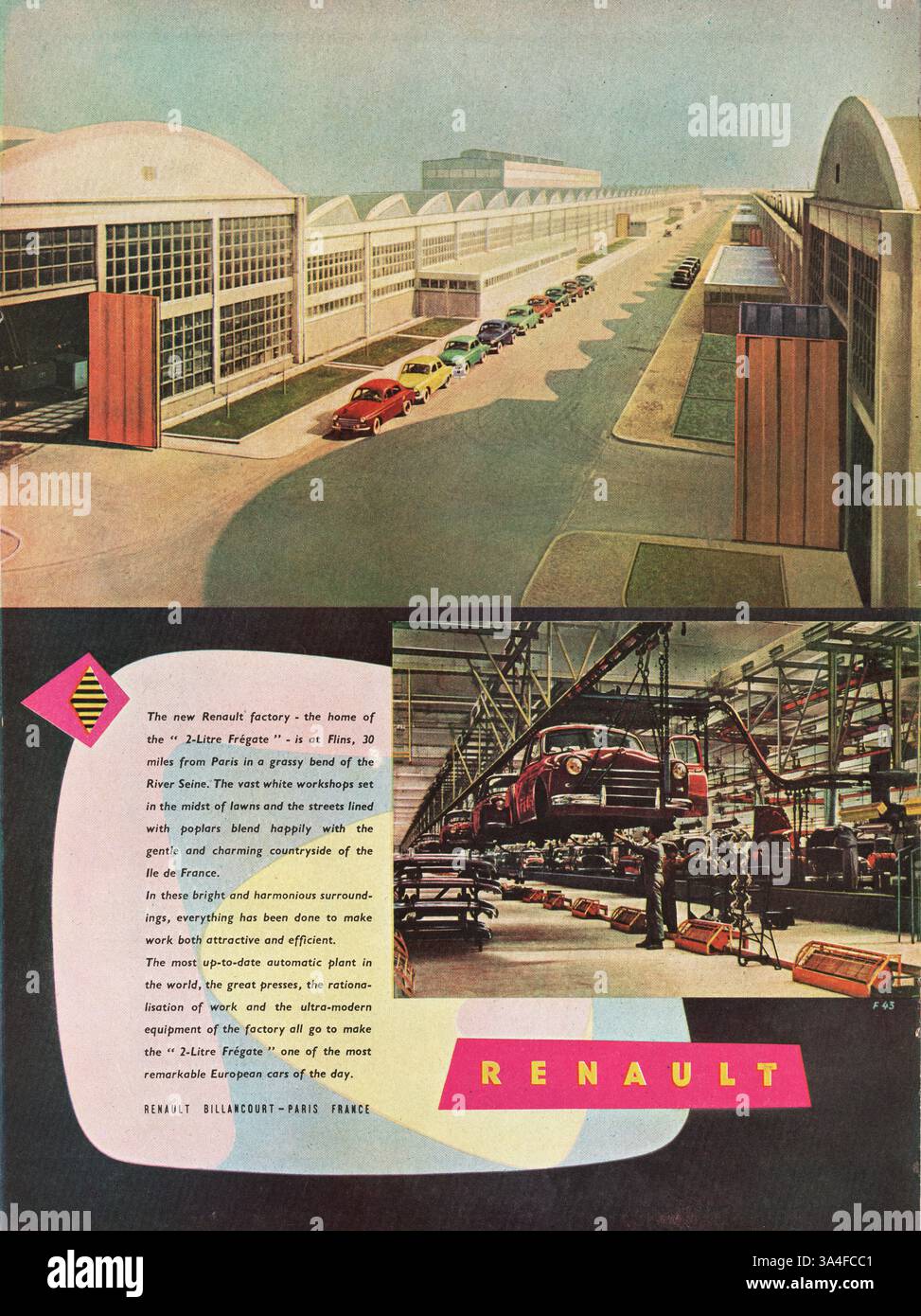 1953 u s magazine renault car advert hi-res stock photography and ...