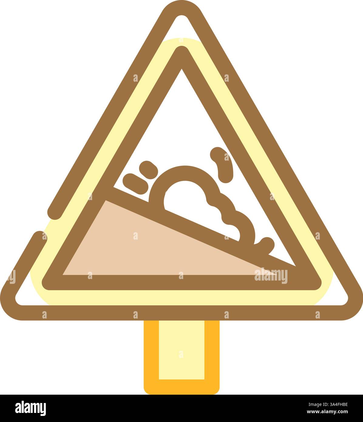 avalanche warning ski resort color icon vector illustration Stock ...