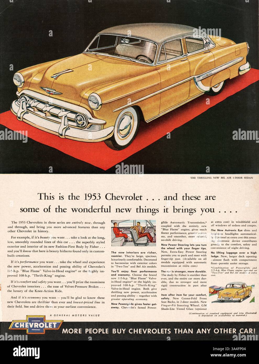 1953 canadian chevrolet magazine advert hi-res stock photography and ...