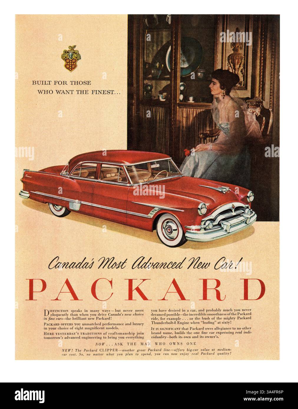 1953 canadian magazine packard car advert hi-res stock photography and ...