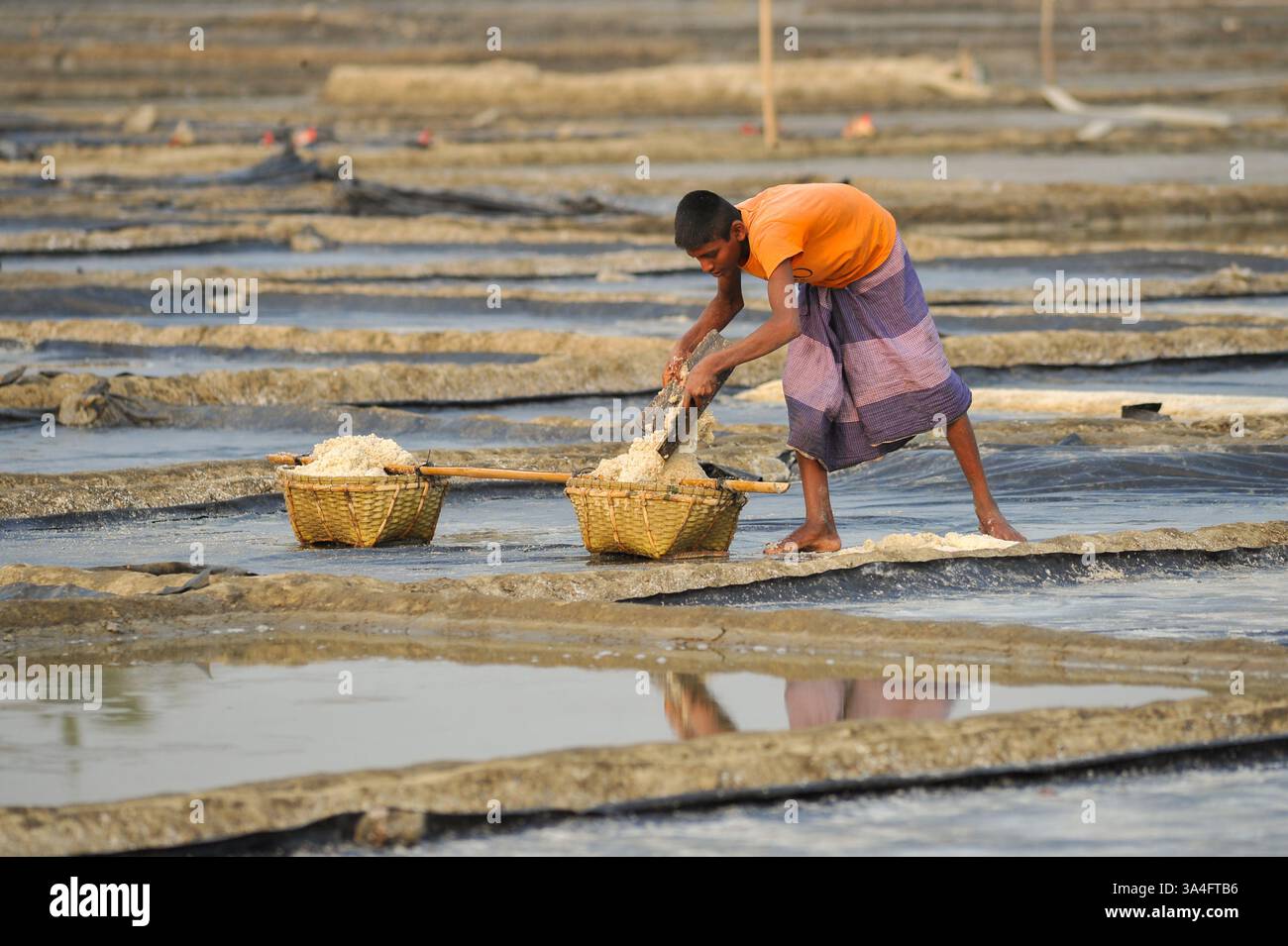 Women making salt from sea hi-res stock photography and images - Alamy