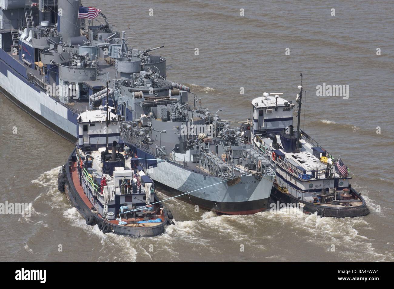 June 30, 2014 - Highland, New York, USA - The tugboats Frances, at left ...