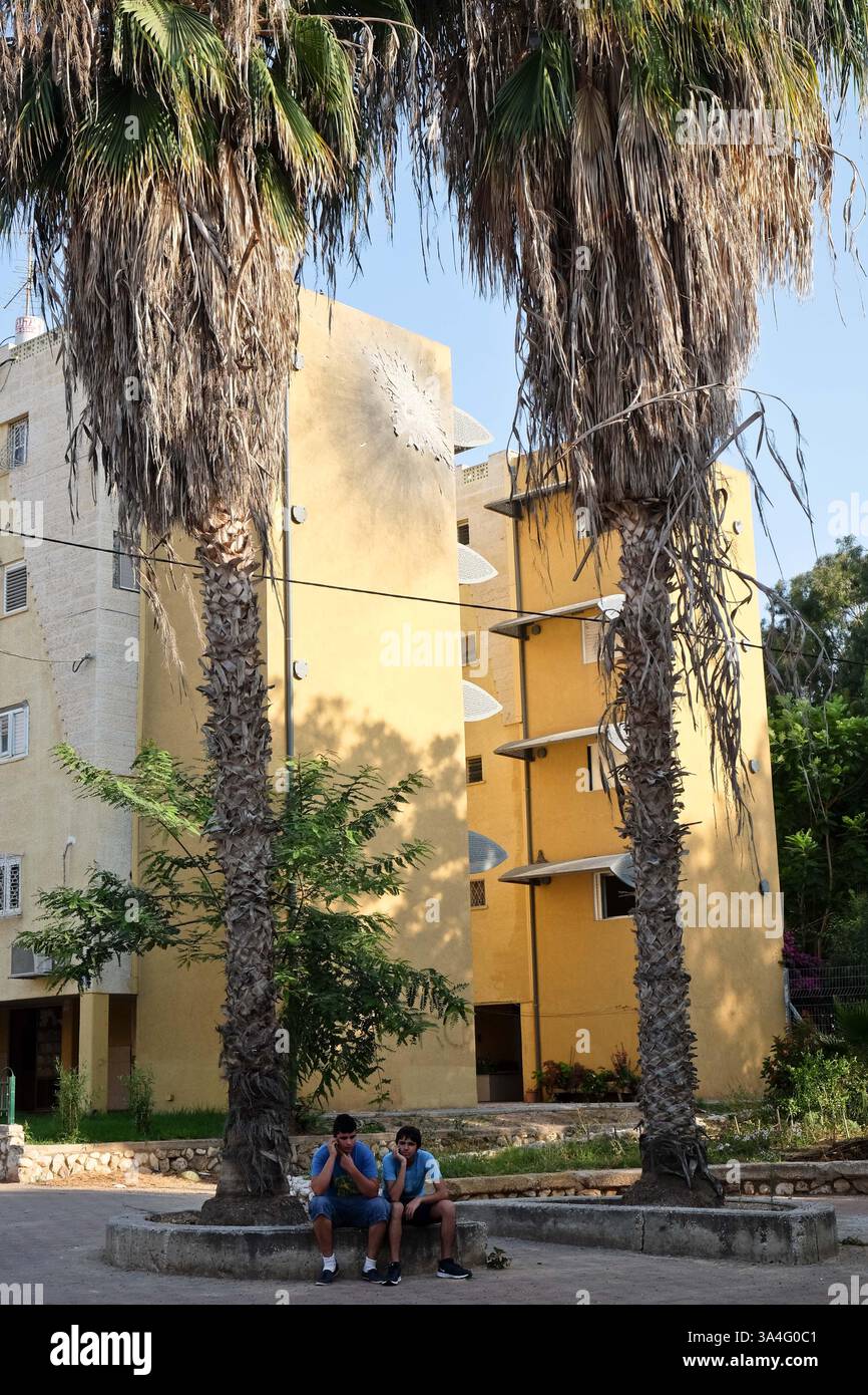 July 6, 2014 - Sderot, Israel - Marks of a recent direct hit by a ...