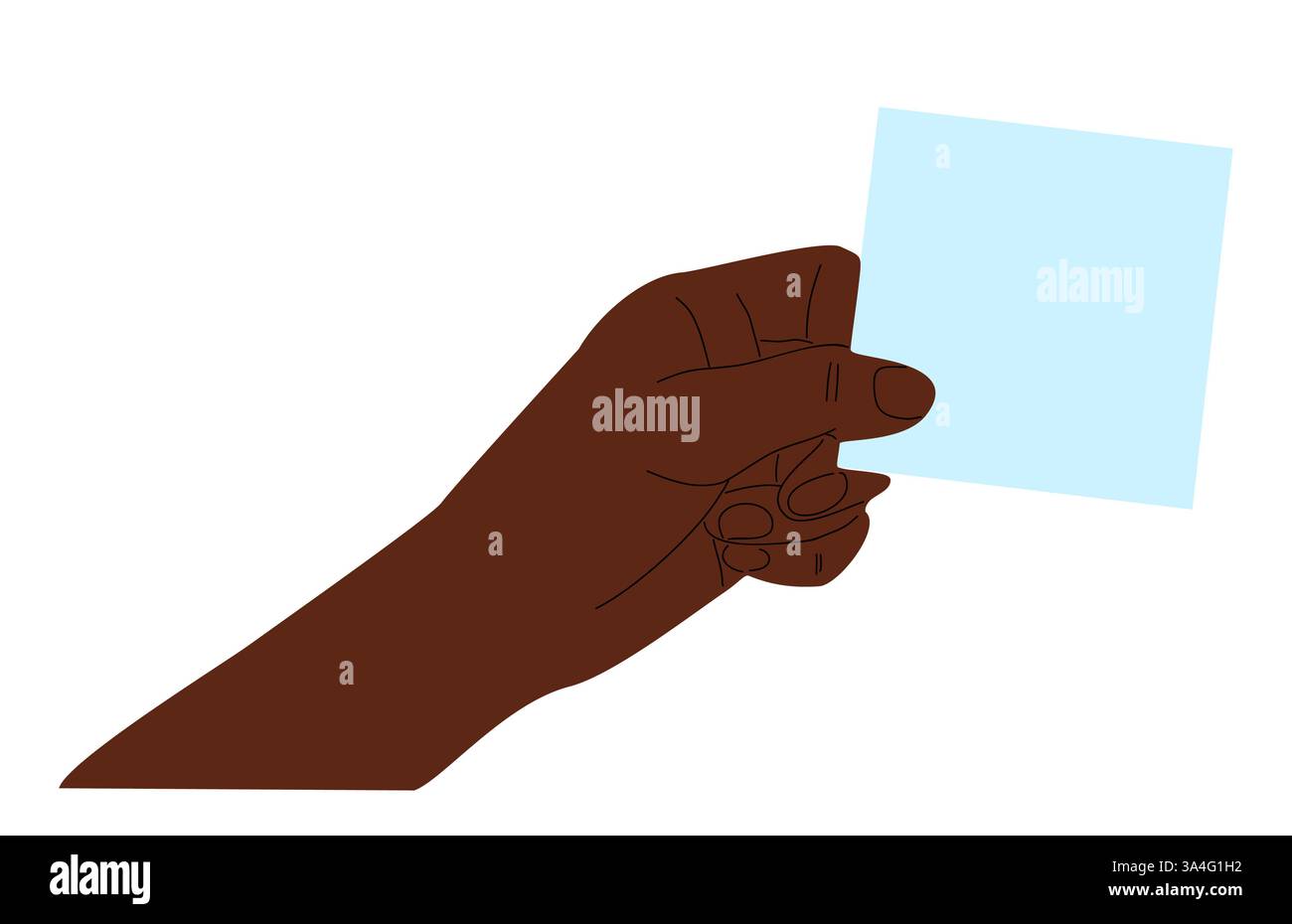 Blue paper background hand Stock Vector Images - Alamy