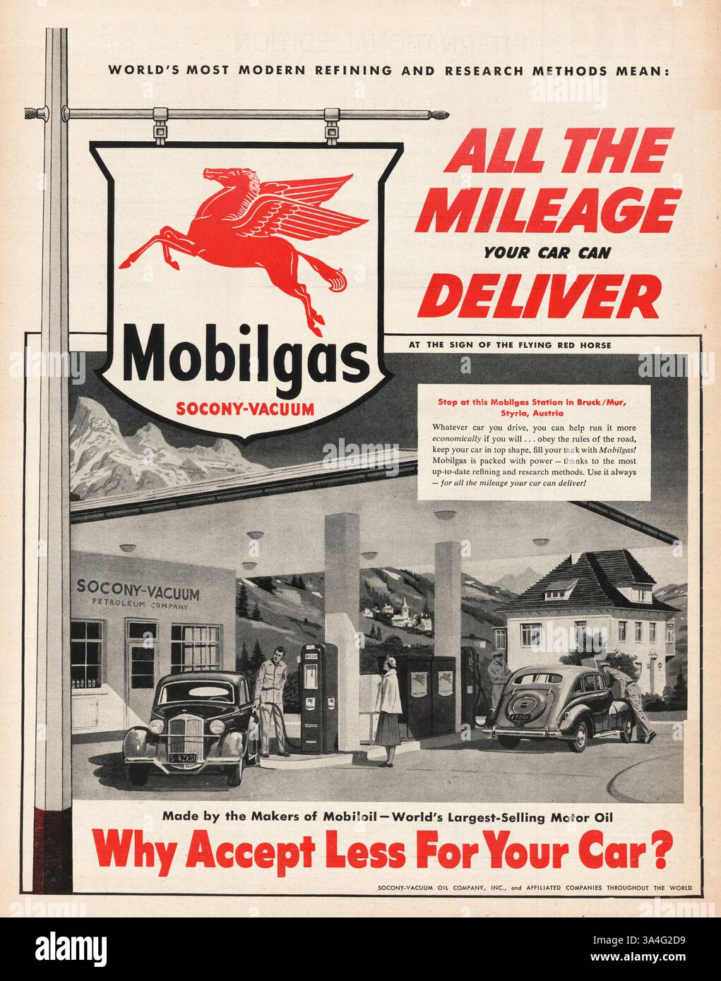 1953 u s magazine mobil gas advert hi-res stock photography and images ...
