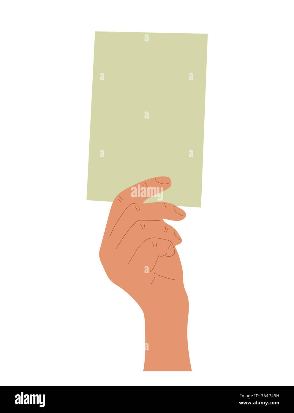 Person holding sticky note Stock Vector Images - Alamy