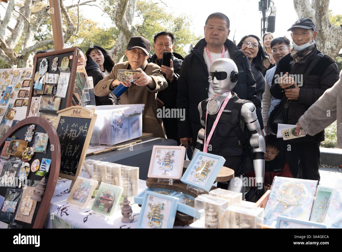 **CHINESE MAINLAND, HONG KONG, MACAU AND TAIWAN OUT** A humanoid robot ...