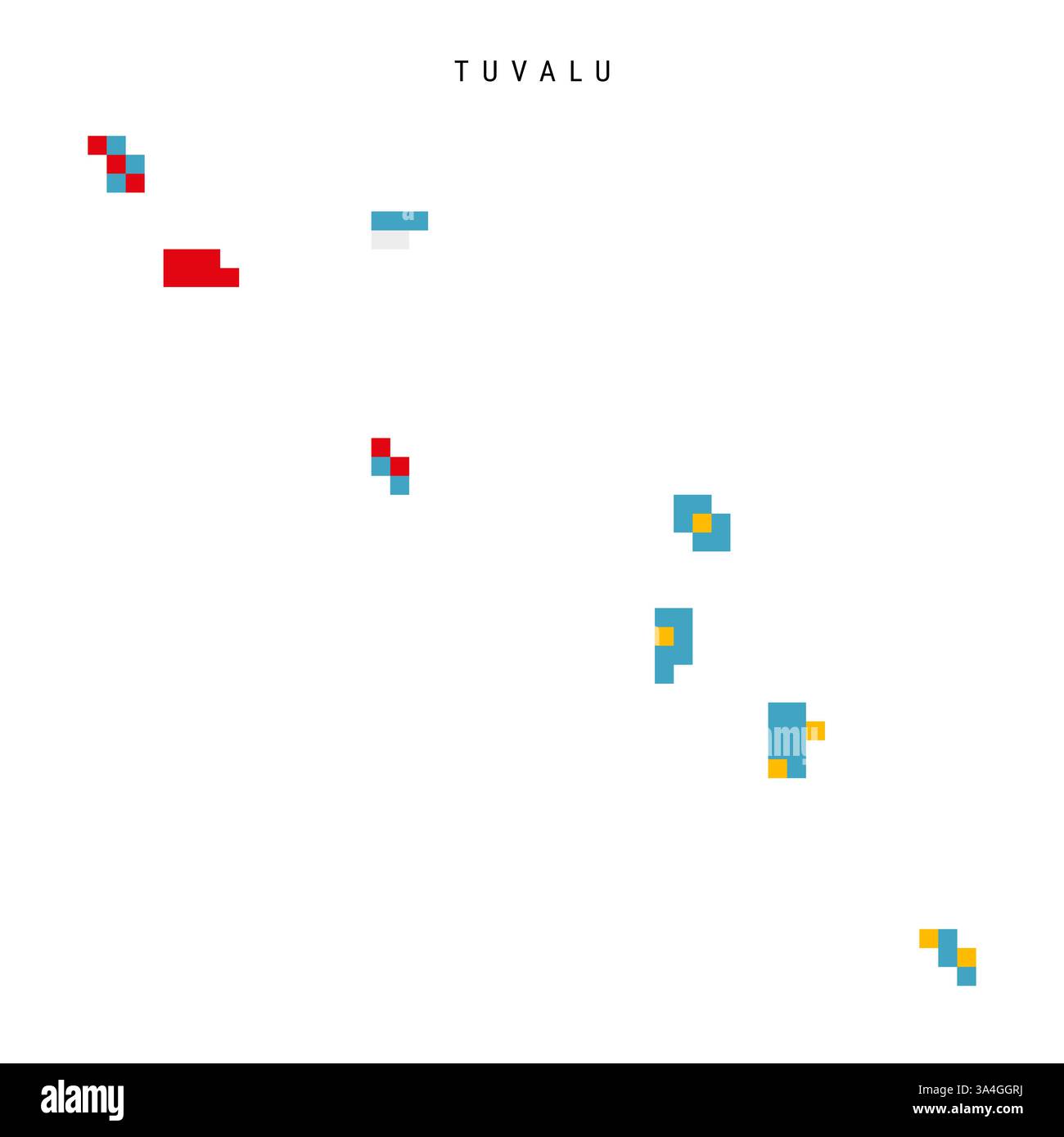 Tuvalu outline map hi-res stock photography and images - Alamy