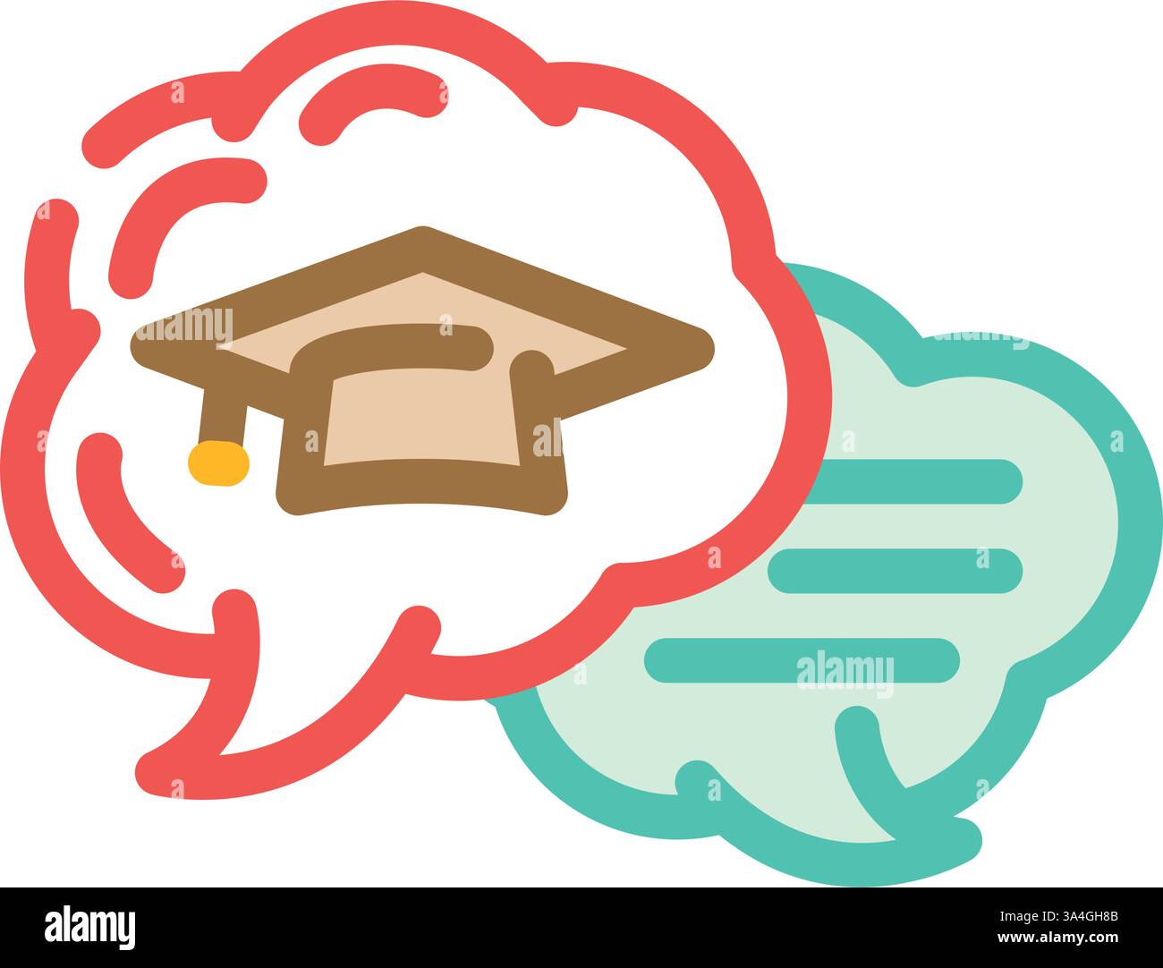live chat bubble education platform color icon vector illustration ...