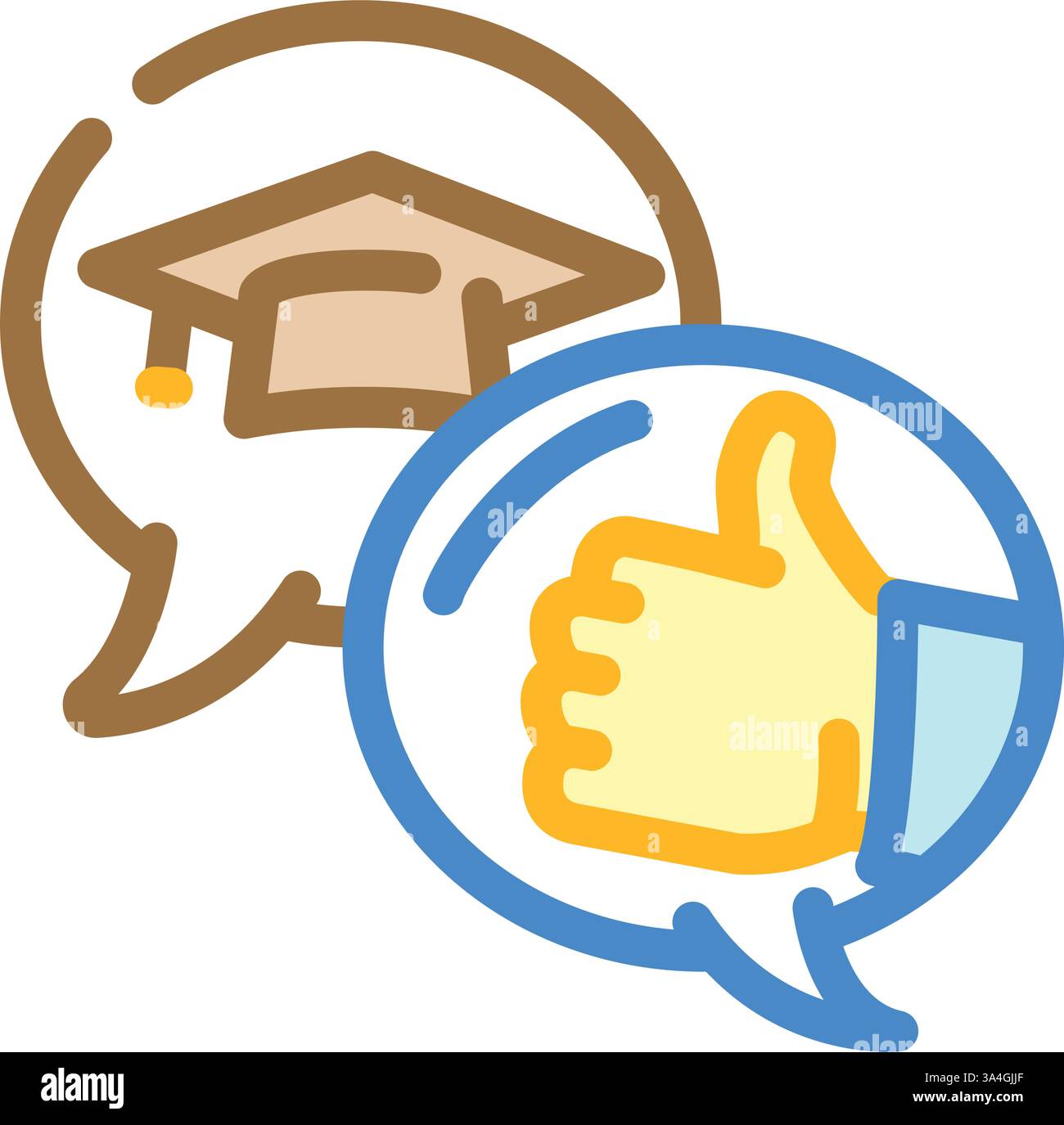 peer feedback education platform color icon vector illustration Stock ...