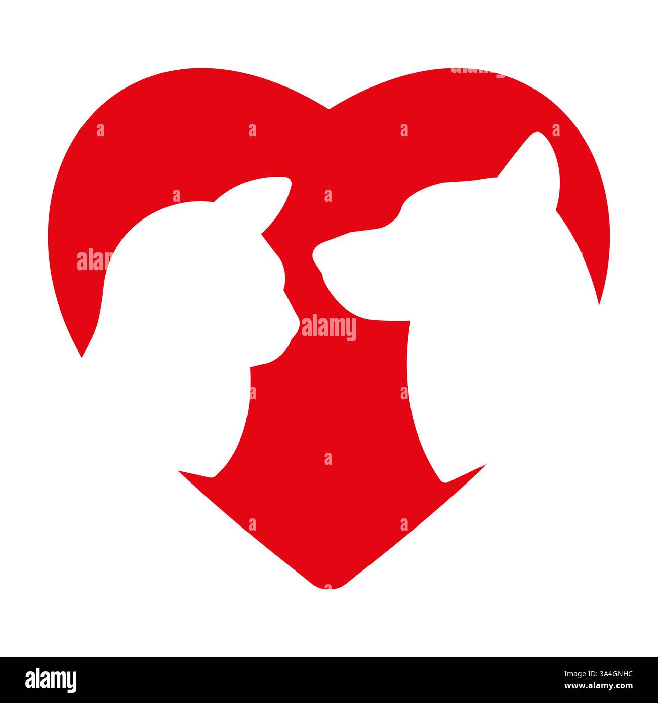 Cat and dog sign icon. Emblem for a pet store or veterinary clinic ...