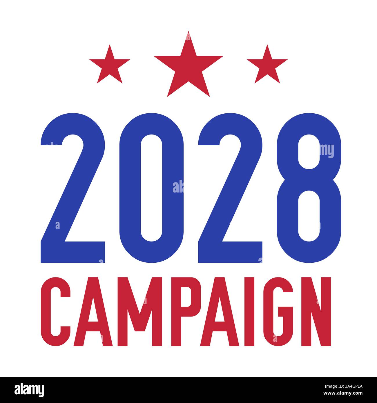 US Presidential Election 2028. Poster Template. Flat illustration ...