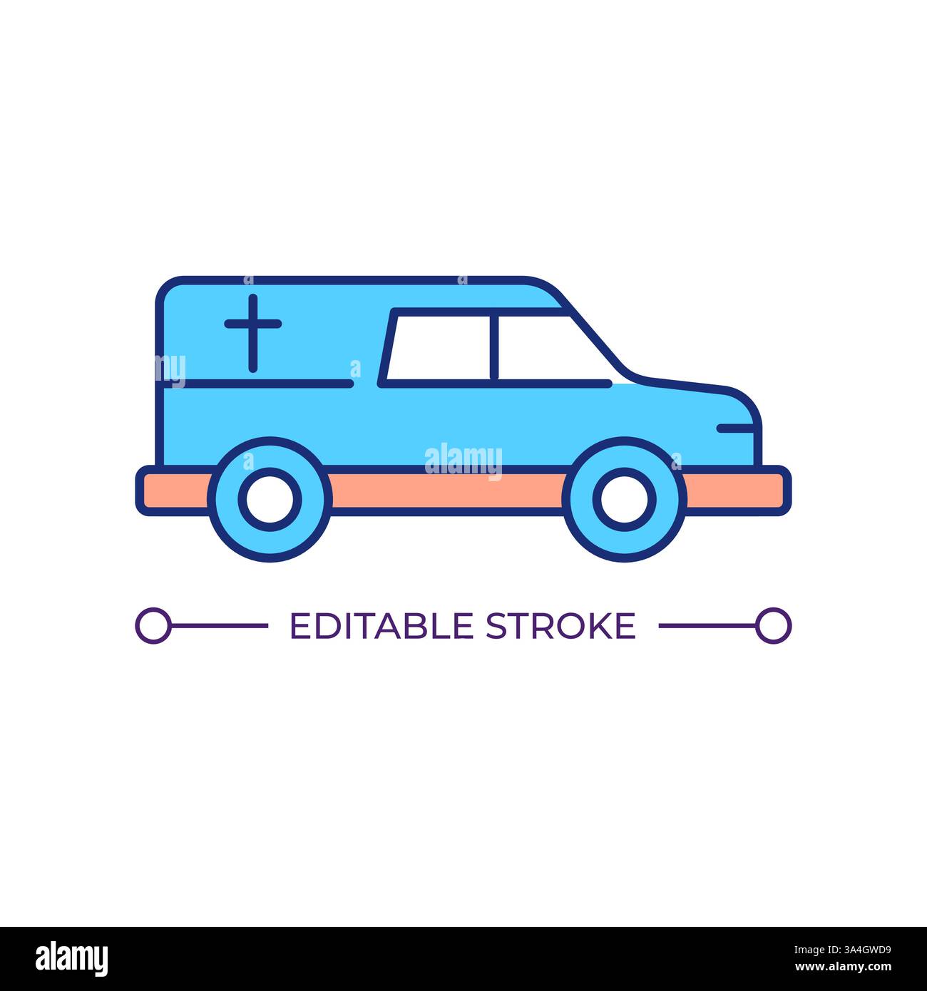 Funeral transport RGB color icon Stock Vector Image & Art - Alamy