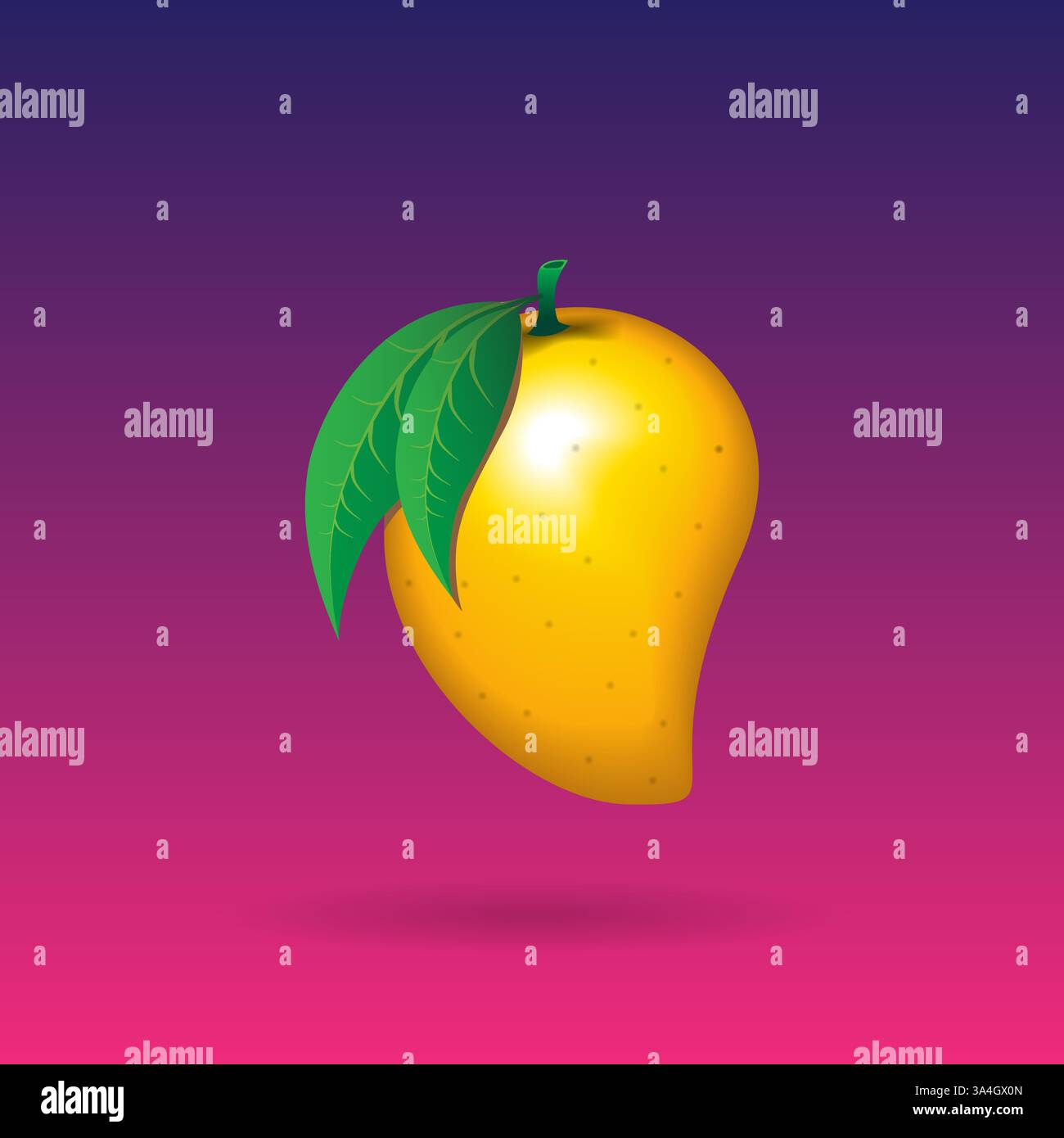 Mango fruit on pink gradient background Stock Vector Image & Art - Alamy