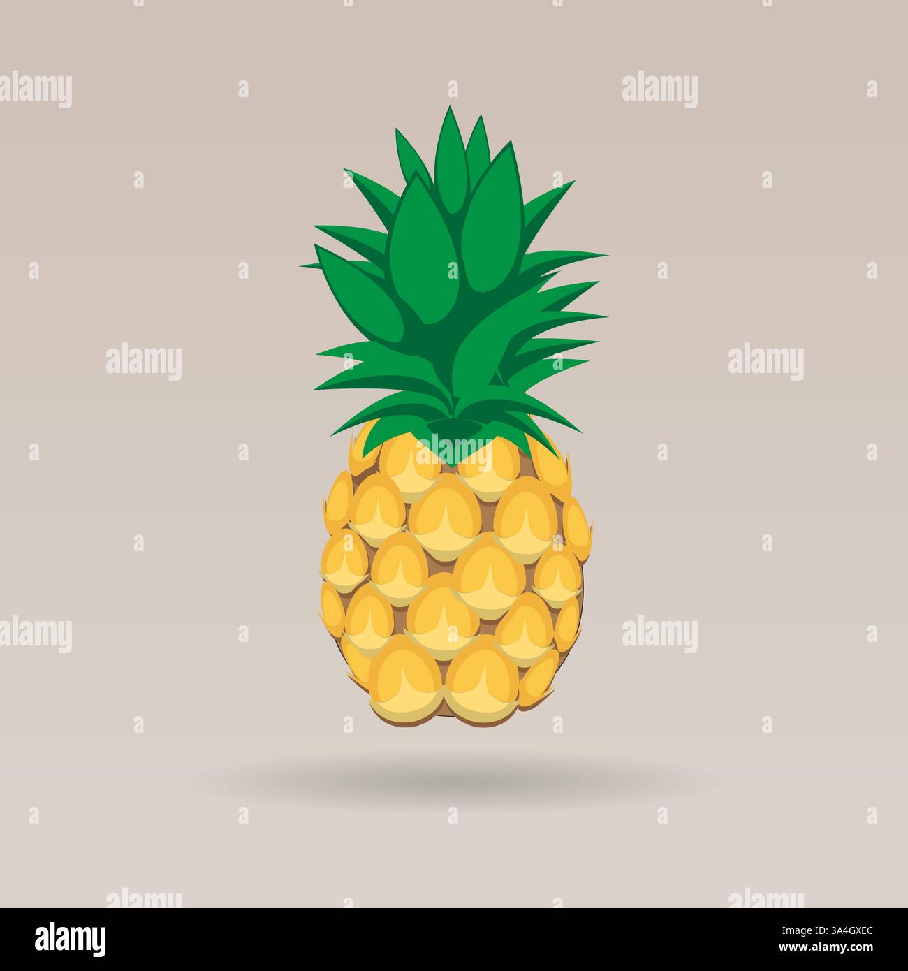 pineapple fruit contour abstract seamless pattern on stark white brown background for wallpaper ...