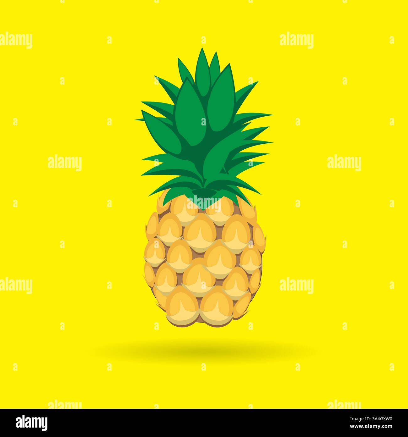Pineapple on trendy pastel Stock Vector Images - Alamy
