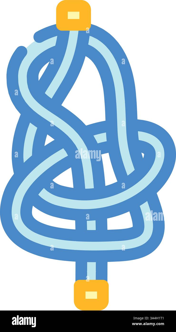 bowline nautical knot color icon vector illustration Stock Vector Image ...