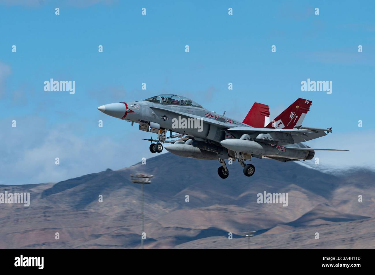 A U.S. Marine Corps F/A-18 Hornet assigned to the Marine Fighter Attack ...