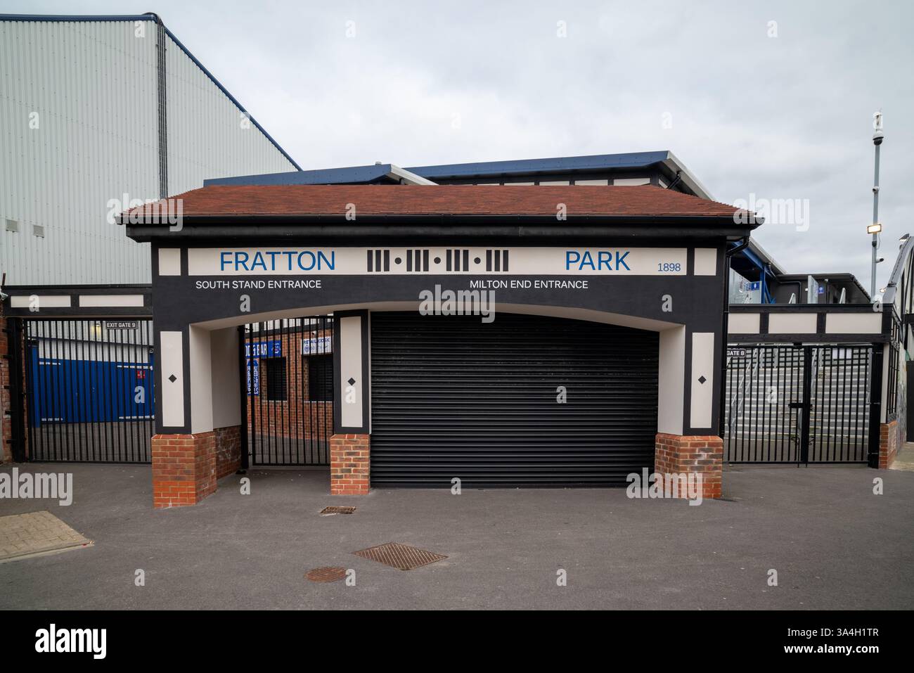 Milton end entrance to Fratton park, the stadium of Portsmouth football ...