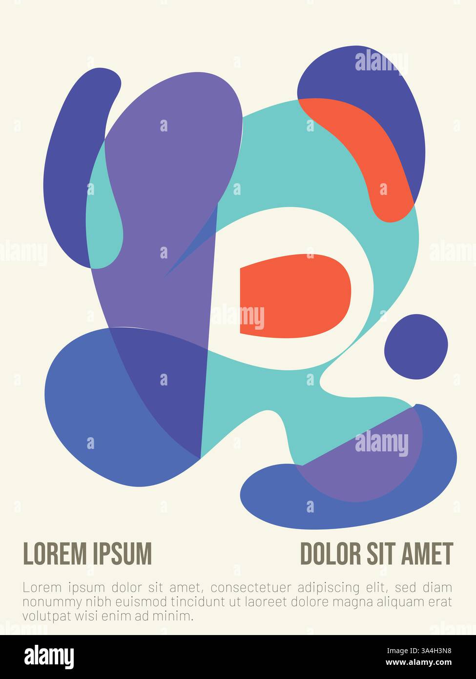 Chromatic Summer concept. abstract bauhaus style summer poster template ...