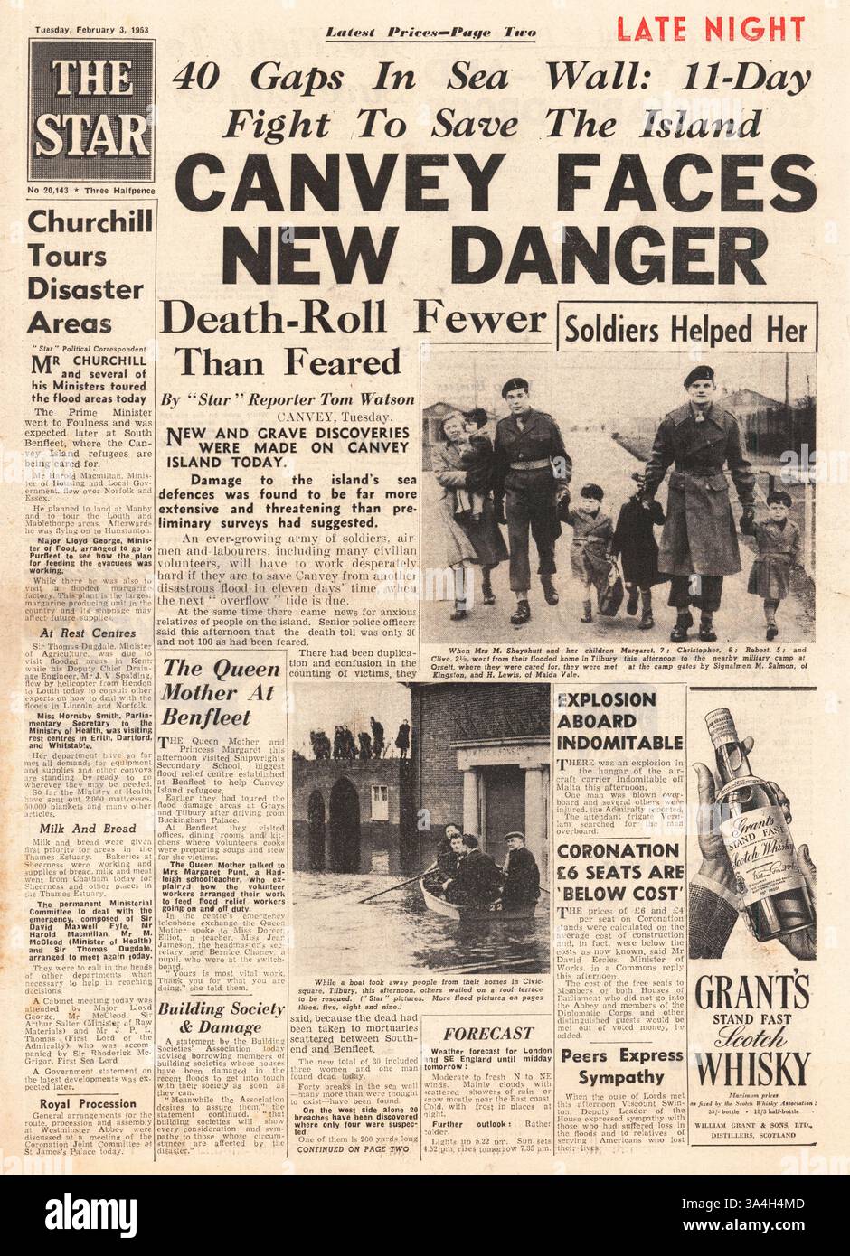 1953 the star north sea floods disaster hi-res stock photography and ...