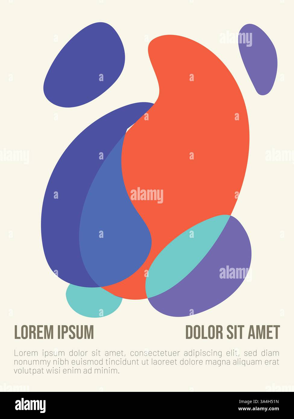 Bauhaus Style Poster with Vibrant Colors. abstract bauhaus style summer ...