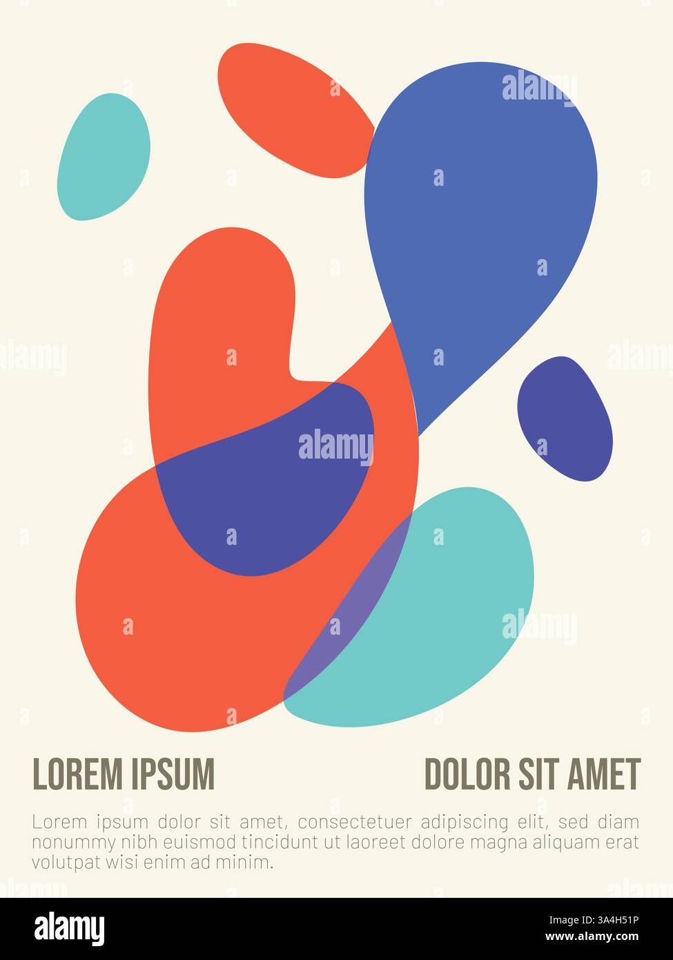 Bauhaus Vector Layout for Summer Poster. abstract bauhaus style summer ...