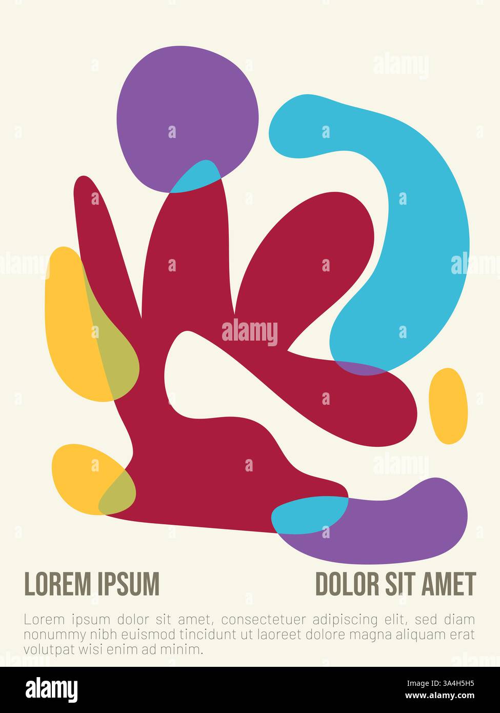 Summer Mirage concept. abstract bauhaus style summer poster template ...