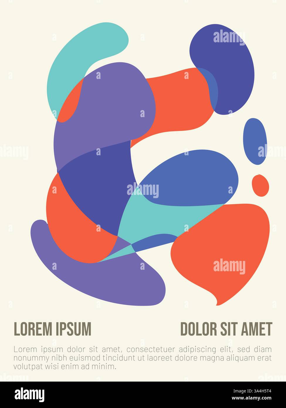 Golden Flux concept. abstract bauhaus style summer poster template with ...