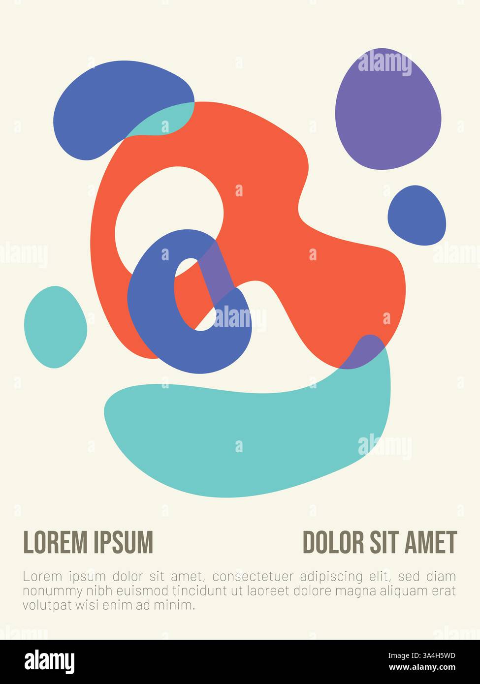 Fluid Solstice concept. abstract bauhaus style summer poster template ...