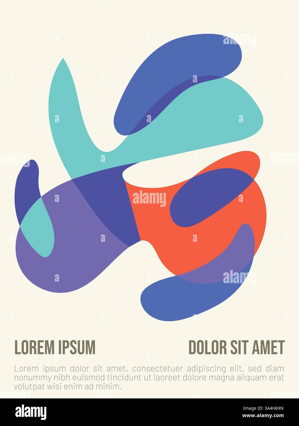 Linear Heat concept. abstract bauhaus style summer poster template with ...