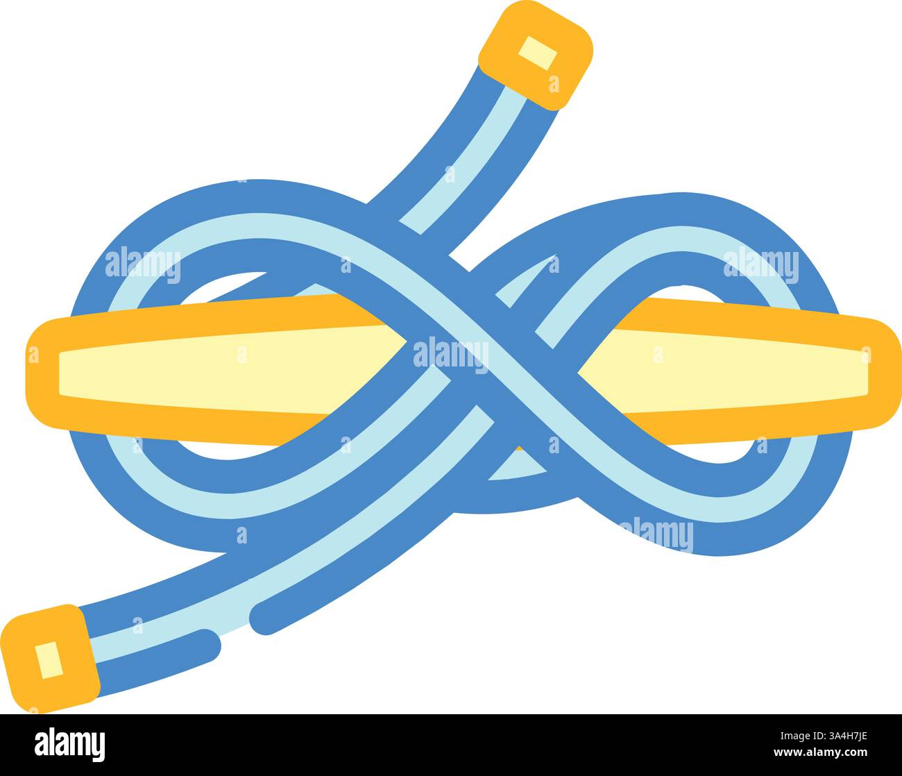 cleat hitch nautical knot color icon vector illustration Stock Vector ...