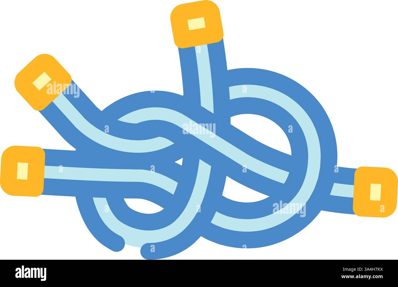 sheet bend nautical knot color icon vector illustration Stock Vector ...