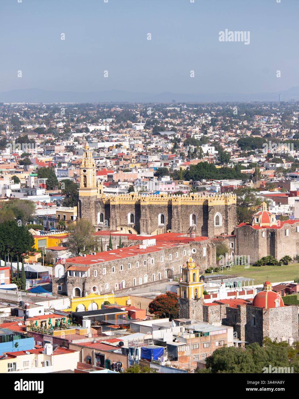 Cholula, Mexico; January 1, 2025: Views of the religious architecture ...