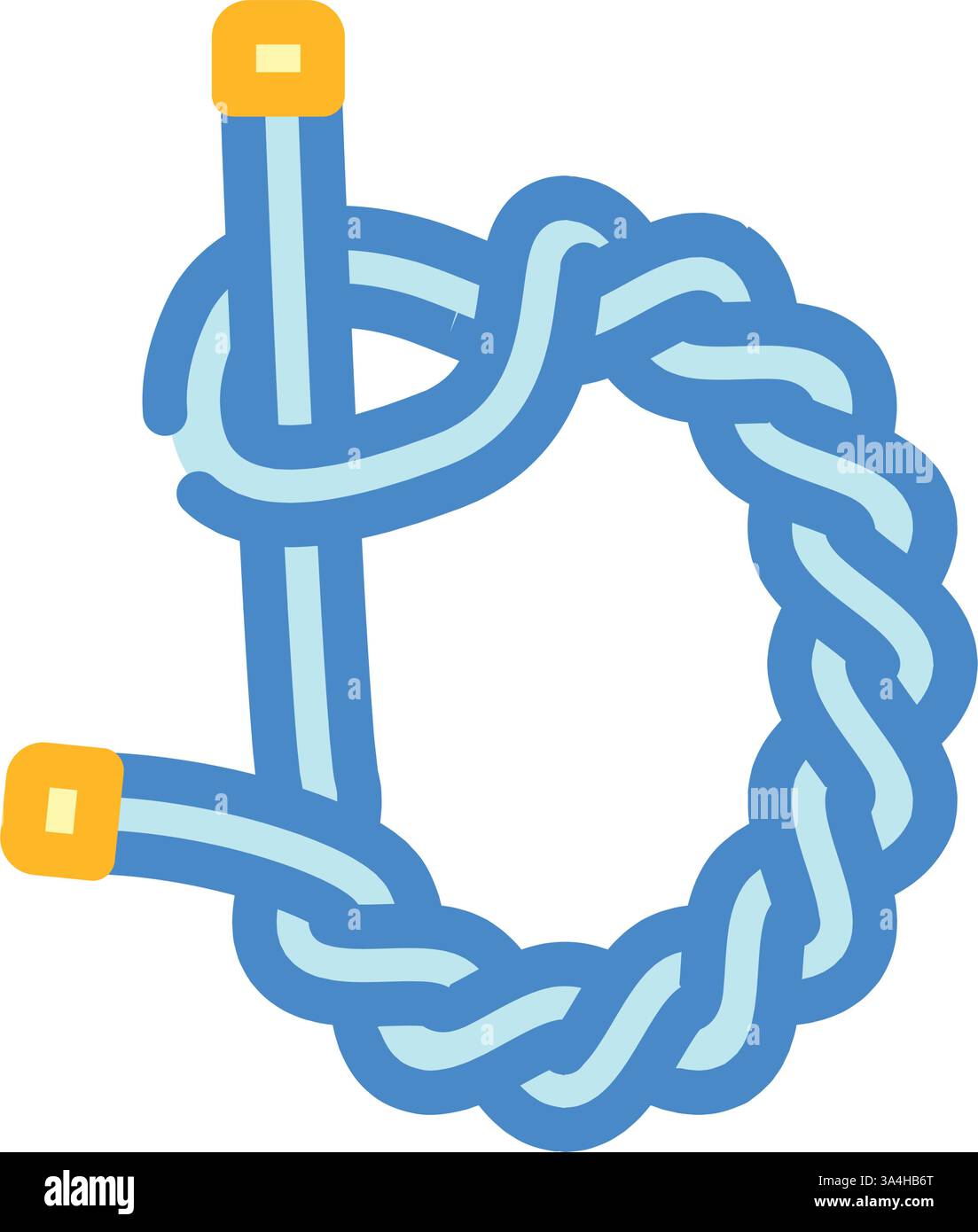 timber hitch nautical knot color icon vector illustration Stock Vector ...